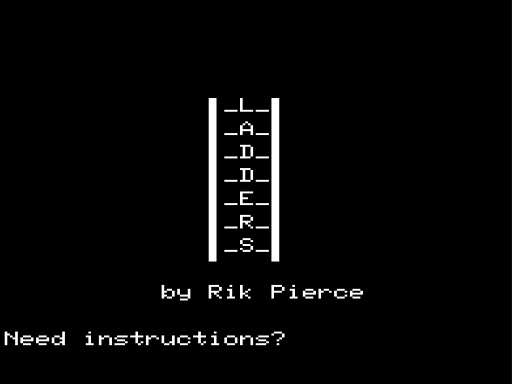 Ladders (1982) - MobyGames
