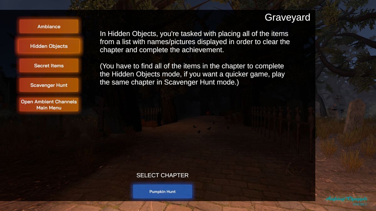 Screenshot of Ambient Channels: Dreamscapes - Graveyard (Windows, 2020) - MobyGames