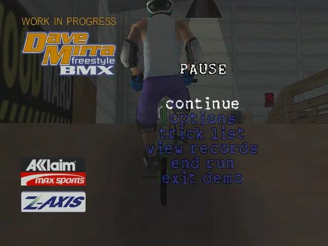 Screenshot of Dave Mirra Freestyle BMX (Windows, 2000) - MobyGames