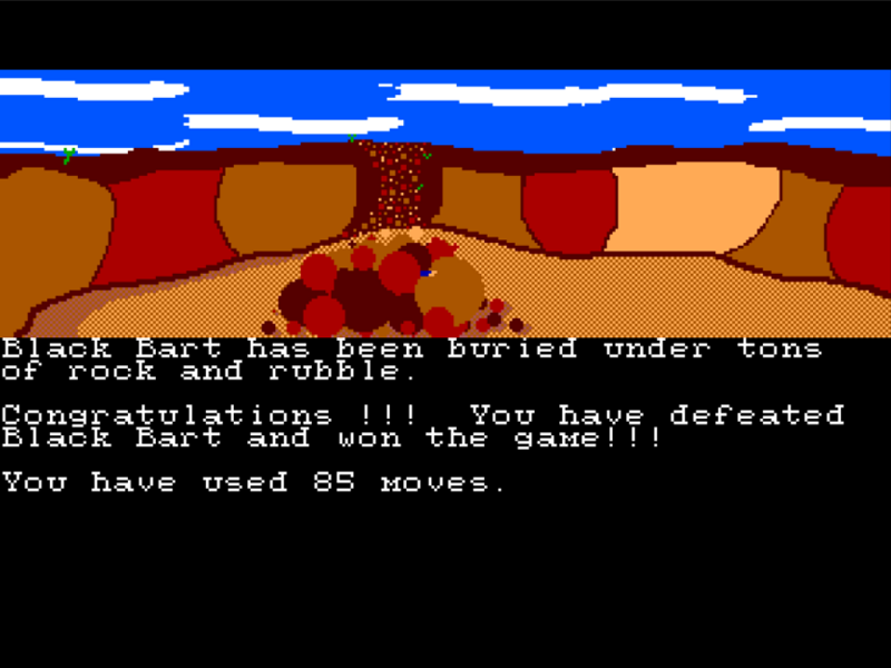 Screenshot of The Wild West (TRS-80 CoCo, 1986) - MobyGames