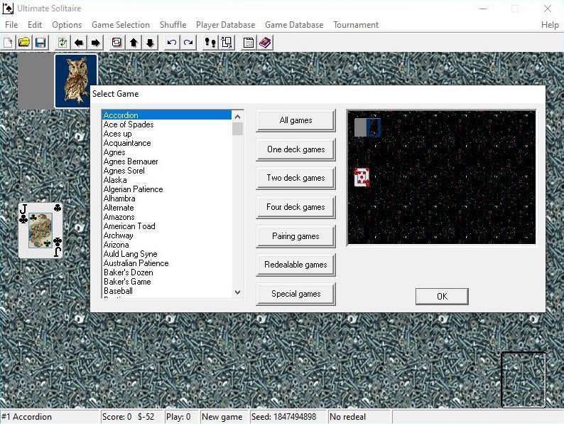 Screenshot of Ultimate Solitaire 500 (Windows, 2004) - MobyGames