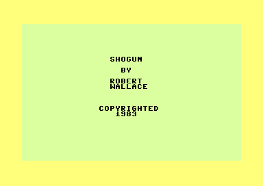 Shogun (1983) - MobyGames