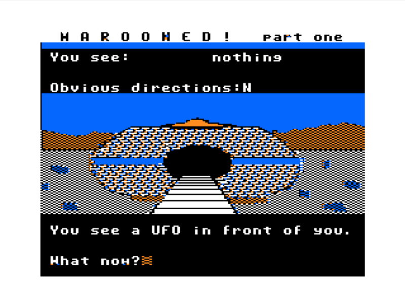 Screenshot of Marooned! (TRS-80 CoCo, 1985) - MobyGames