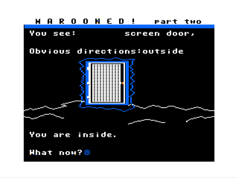 Screenshot of Marooned! (TRS-80 CoCo, 1985) - MobyGames