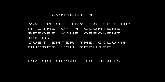 Connect 4 (1983) - MobyGames