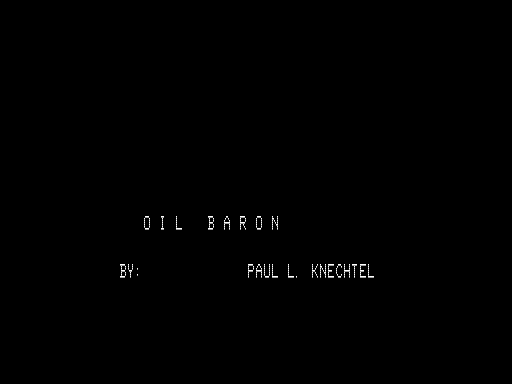Oil Baron (1979) - MobyGames