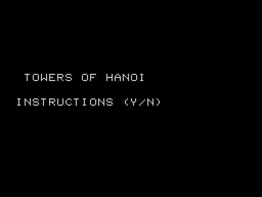 Towers of Hanoi (1979) - MobyGames