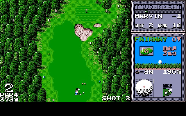 Screenshot of World Golf III (PC-88, 1990) - MobyGames
