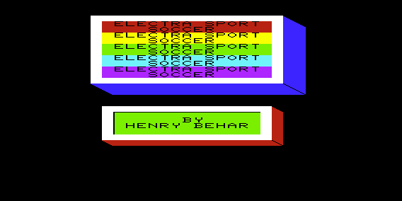 Electra Sport Soccer (1983) - MobyGames