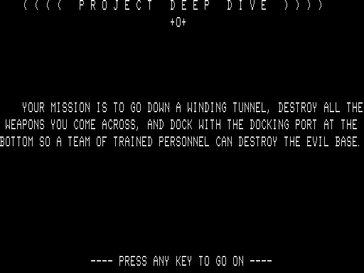 Screenshot of Project Deep Dive (TRS-80, 1983) - MobyGames