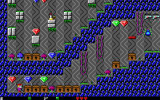 Screenshot of Crystal Caves (DOS, 1991) - MobyGames