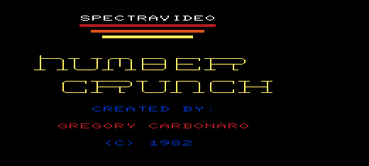 Number Crunch (1982) - MobyGames