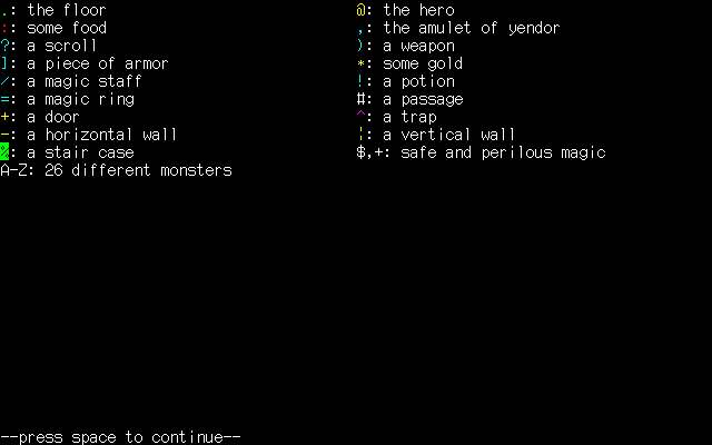 Screenshot of Rogue (PC-98, 1980) - MobyGames