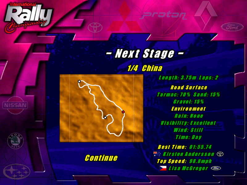 Screenshot of International Rally Championship (Windows, 1997) - MobyGames