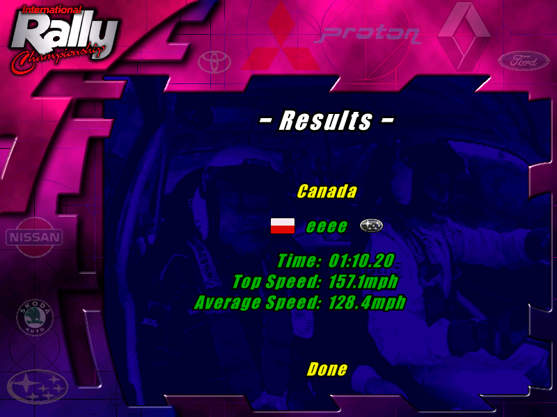 Screenshot of International Rally Championship (Windows, 1997) - MobyGames