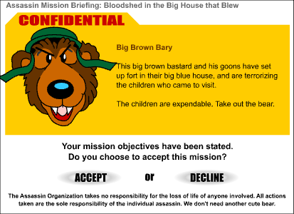 Screenshot of Pico vs Bear (Browser, 1999) - MobyGames