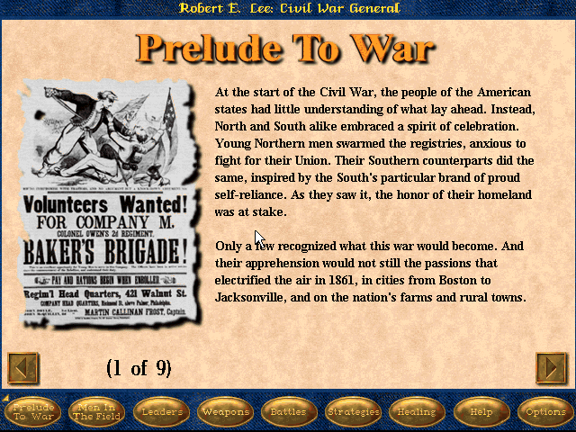 Robert E. Lee: Civil War General screenshots - MobyGames