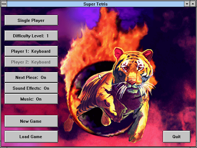 Screenshot of Super Tetris (Windows 3.x, 1991) - MobyGames