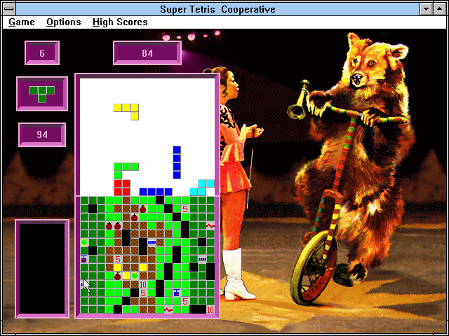 Screenshot of Super Tetris (Windows 3.x, 1991) - MobyGames