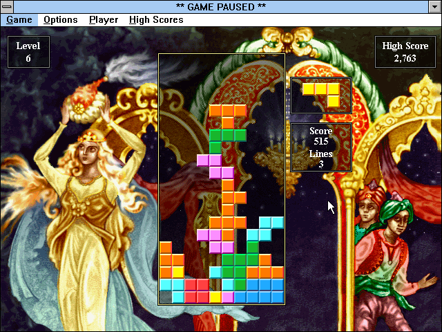 Screenshot of Tetris Classic (Windows 3.x, 1992) - MobyGames