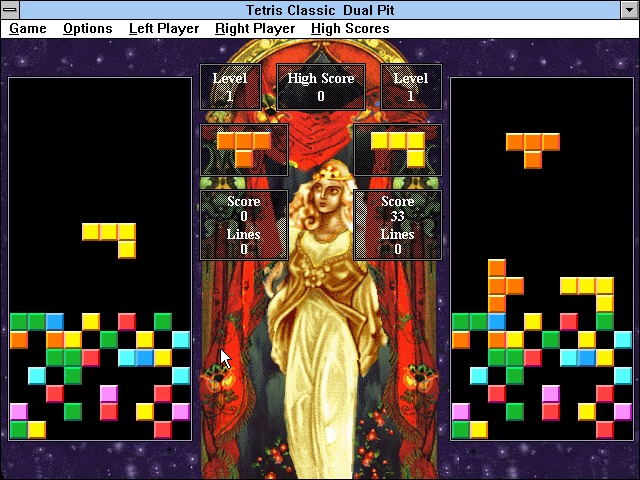 Screenshot of Tetris Classic (Windows 3.x, 1992) - MobyGames