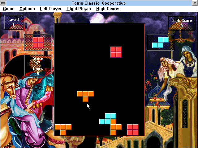 Screenshot of Tetris Classic (Windows 3.x, 1992) - MobyGames