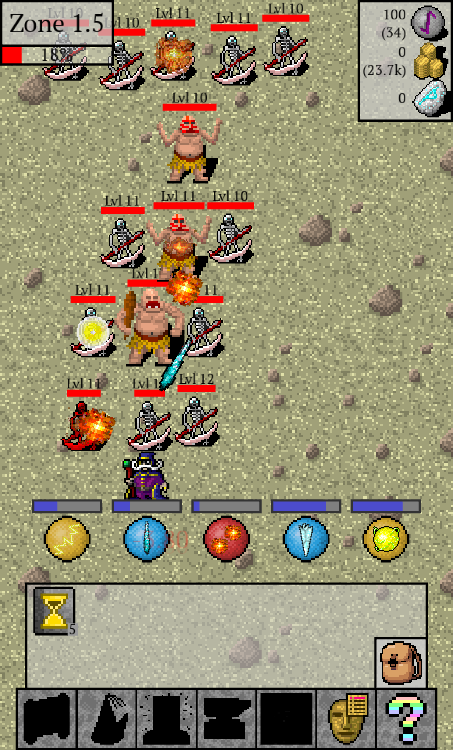 Screenshot of Idle Mage Attack (Browser, 2016) - MobyGames