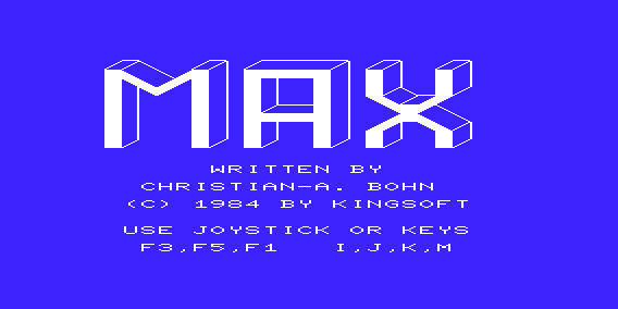 Max (1984) - MobyGames