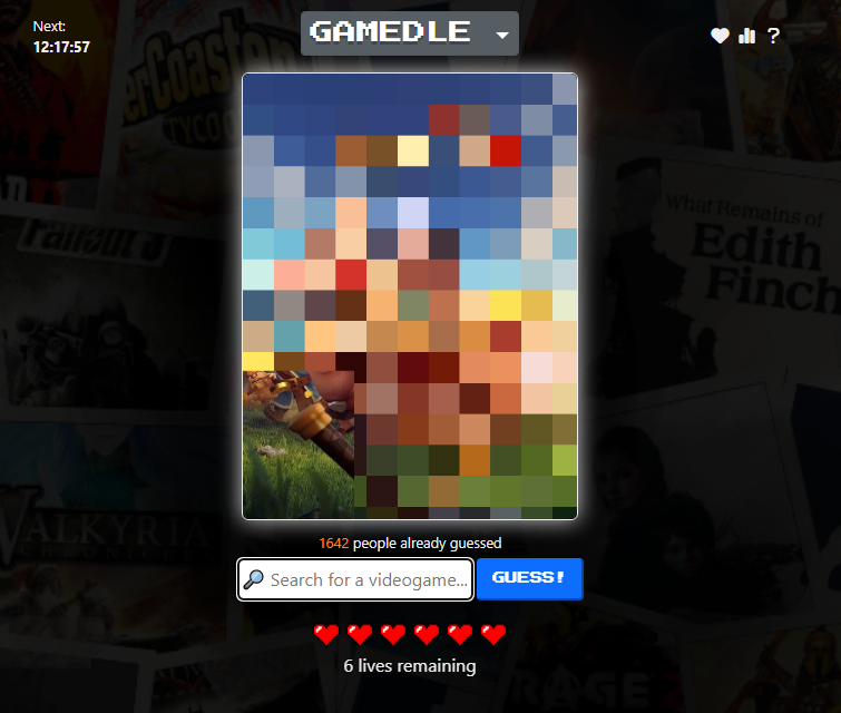 Gamedle screenshots - MobyGames