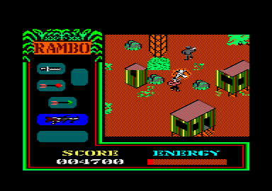 Screenshot of Rambo: First Blood Part II (Amstrad CPC, 1986) - MobyGames