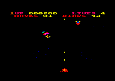 Screenshot of Star Firebirds (Amstrad CPC, 1985) - MobyGames