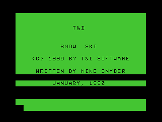 Snow Ski (1990) - MobyGames