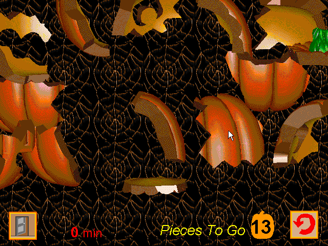 Screenshot of 3D Pumpkin Puzzles (Windows 3.x, 1998) - MobyGames