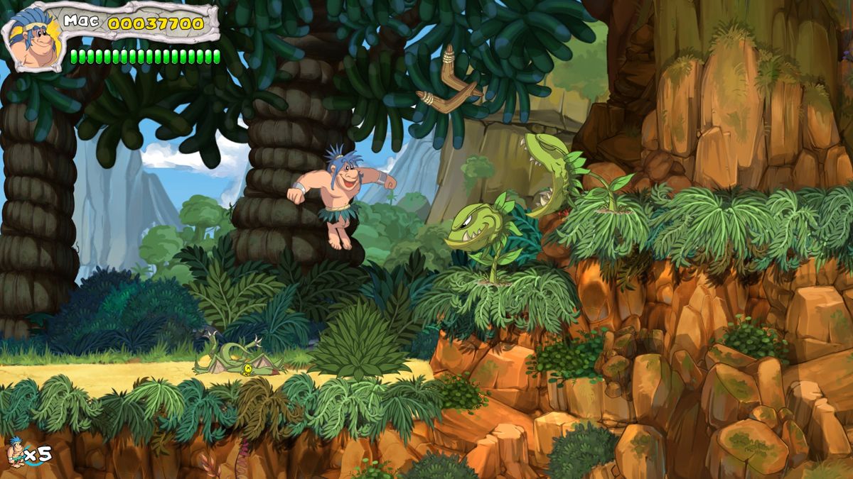 Screenshot of New Joe & Mac: Caveman Ninja (Windows, 2022) - MobyGames
