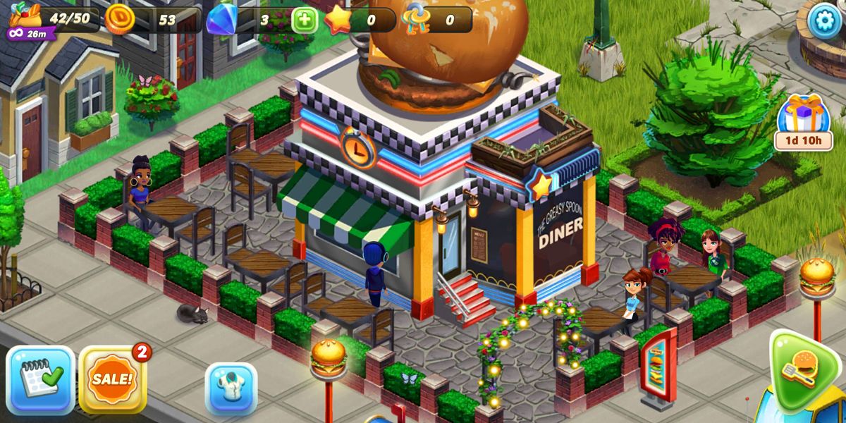 Screenshot of Diner Dash: Adventures (Android, 2019) - MobyGames