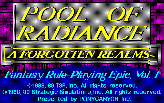 Screenshot of Pool of Radiance (PC-98, 1988) - MobyGames