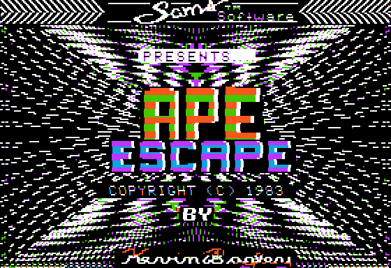 Screenshot of Ape Escape (Apple II, 1984) - MobyGames