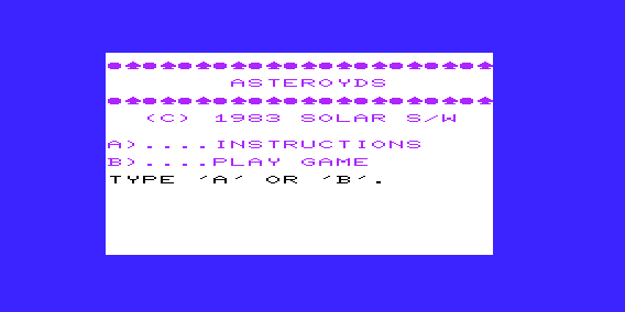 Asteroyds (1983) - MobyGames