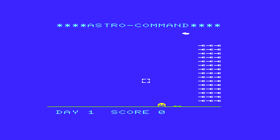 Screenshot of Astro-Command (VIC-20, 1982) - MobyGames