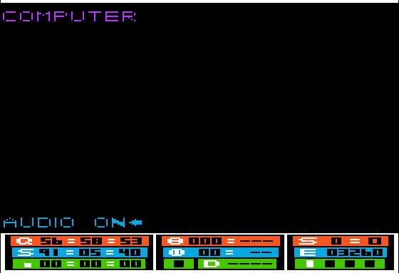 Screenshot of Space Adventure (Apple II, 1981) - MobyGames