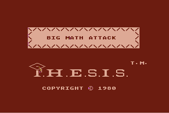 Big Math Attack (1980) - MobyGames