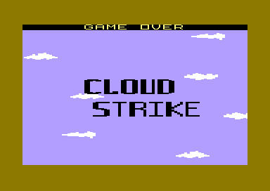 Screenshot of Cloud Strike (Commodore 64, 1985) - MobyGames
