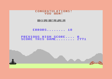 Screenshot of Word Invaders (Commodore 64, 1982) - MobyGames