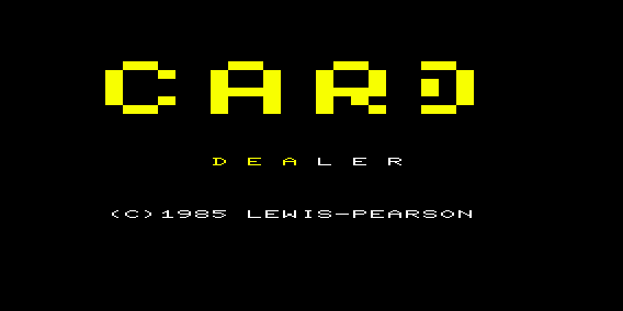 Card Dealer (1985) - MobyGames