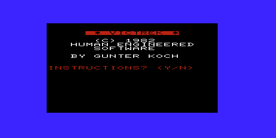 Screenshot of Victrek (VIC-20, 1982) - MobyGames