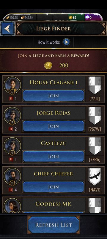 Screenshot of Game of Thrones: Conquest (Android, 2017) - MobyGames