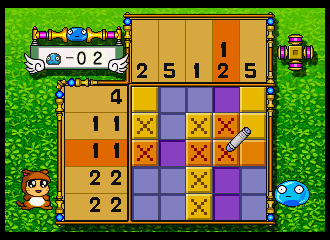 Screenshot of Oh-chan no Oekaki Logic (SEGA Saturn, 1995) - MobyGames