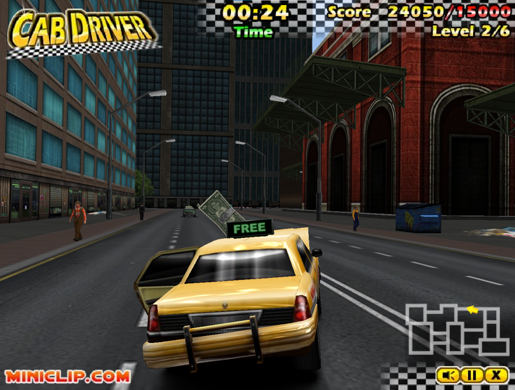 Screenshot of Cab Driver (Browser, 2008) - MobyGames