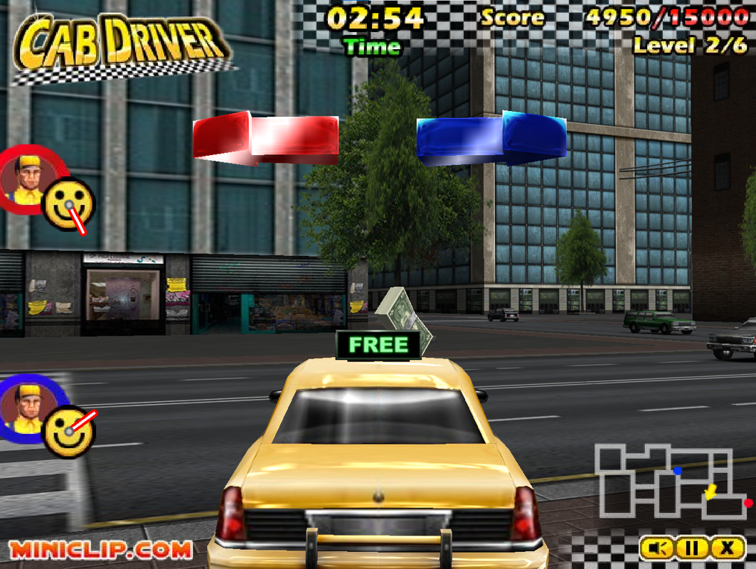 Screenshot of Cab Driver (Browser, 2008) - MobyGames
