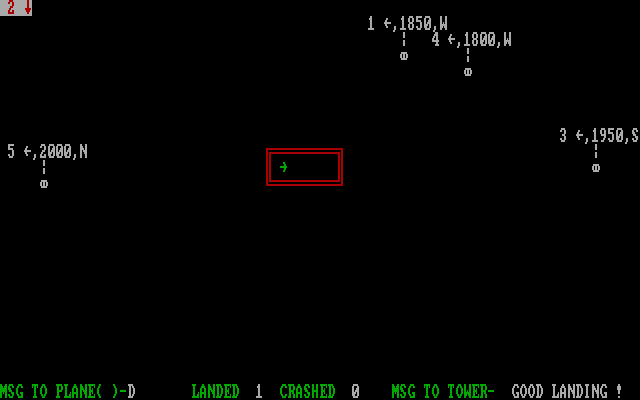 Screenshot of Air Traffic Controller (DOS, 1980) - MobyGames